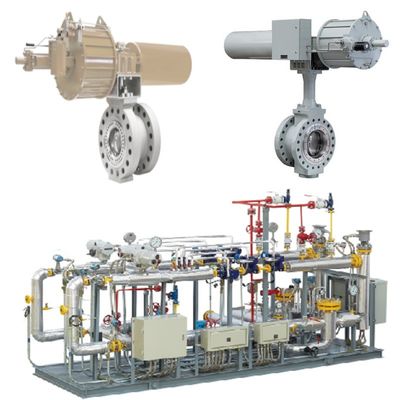 Áp lực và kiểm soát dòng chảy trượt có hệ thống van bướm khí nén Samson 43 cùng với các thiết bị ...