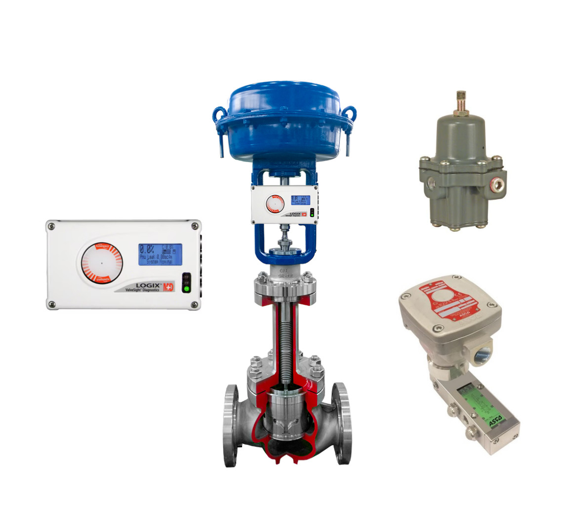 Pneumatic Control Valve With Flowserve Logix 520MD Positioner For Valve ...